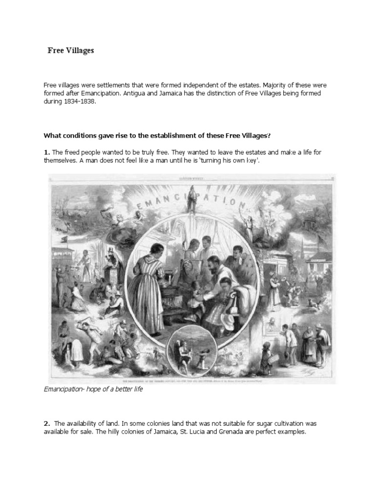 Free Villages: Emancipation-Hope of A Better Life | PDF