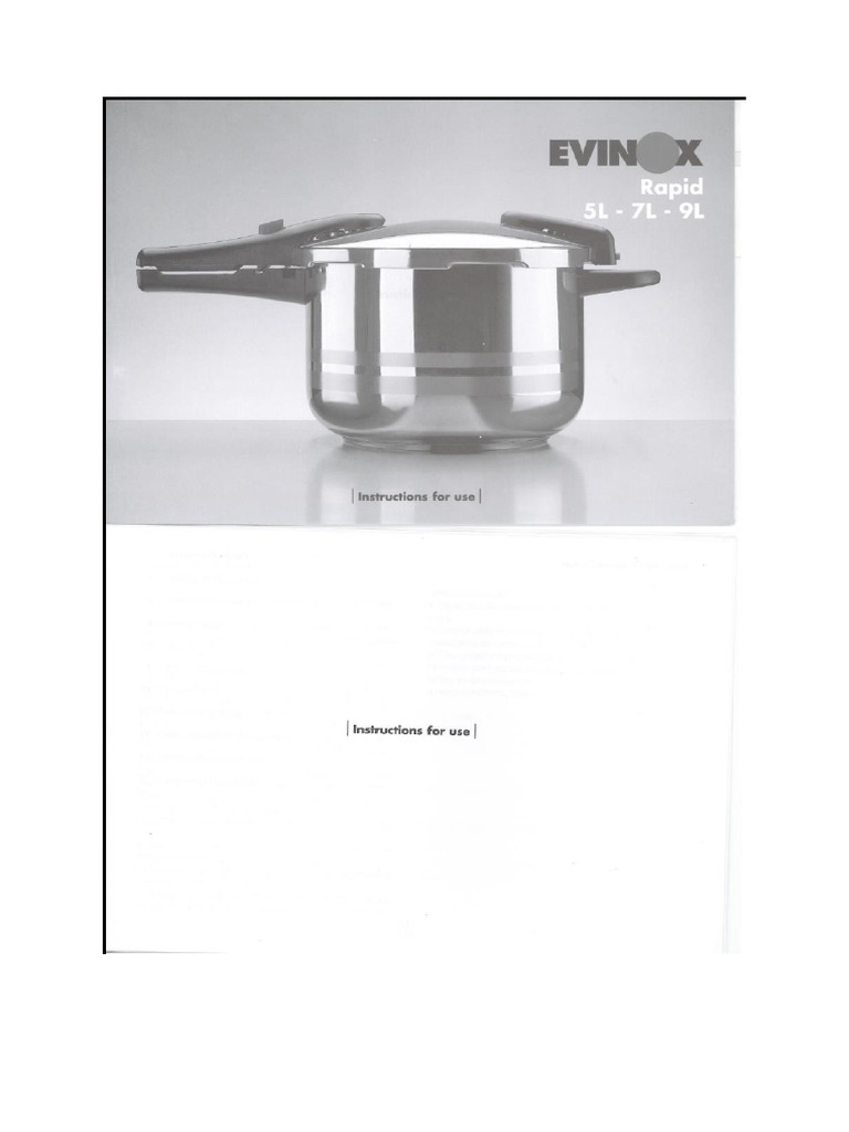 PCC Manual Evinox Rapid Manual 5L 7L 9L | PDF