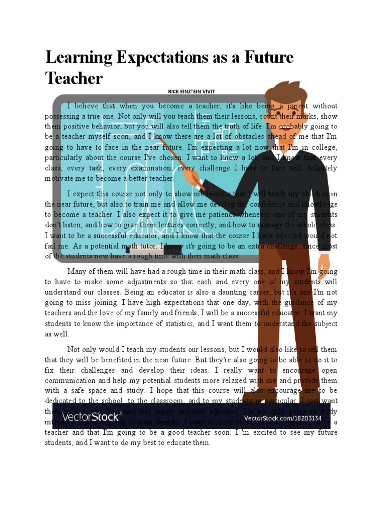 Future Teacher's Learning Expectations | PDF | Teachers | Psychological ...
