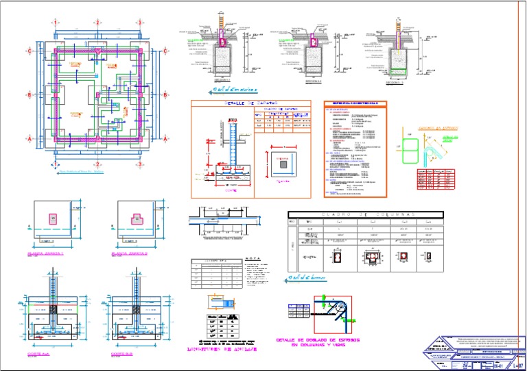 Muestras De Planos De Cimentación Plano Estructural Casa
