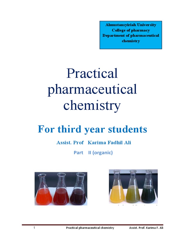 Practical Pharmaceutical Chemistry: For Third Year Students | PDF ...