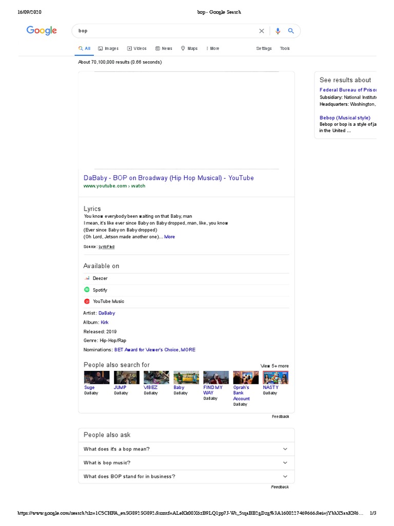 See Results About: Dababy - Bop On Broadway (Hip Hop Musical) - Youtube ...