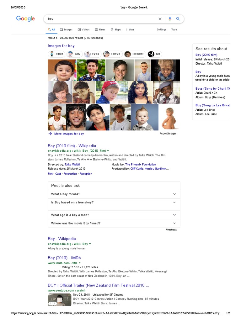 Boy - Google Search | PDF | You Tube | Entertainment (General)