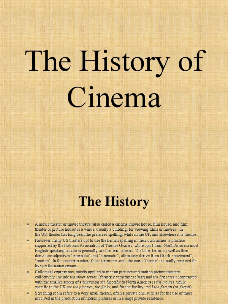 Art - The History of Cinema | PDF | Movie Theater | Cinema