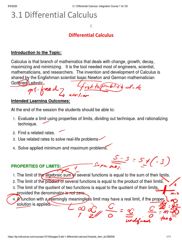 Integration Course 1 for CE Students | PDF | Derivative | Calculus