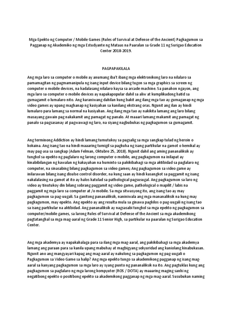 Filipino Research 1 | PDF