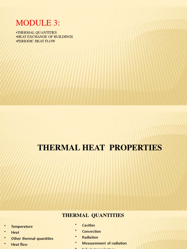 Module 3-1 | PDF | Heat Transfer | Electrical Resistivity And Conductivity
