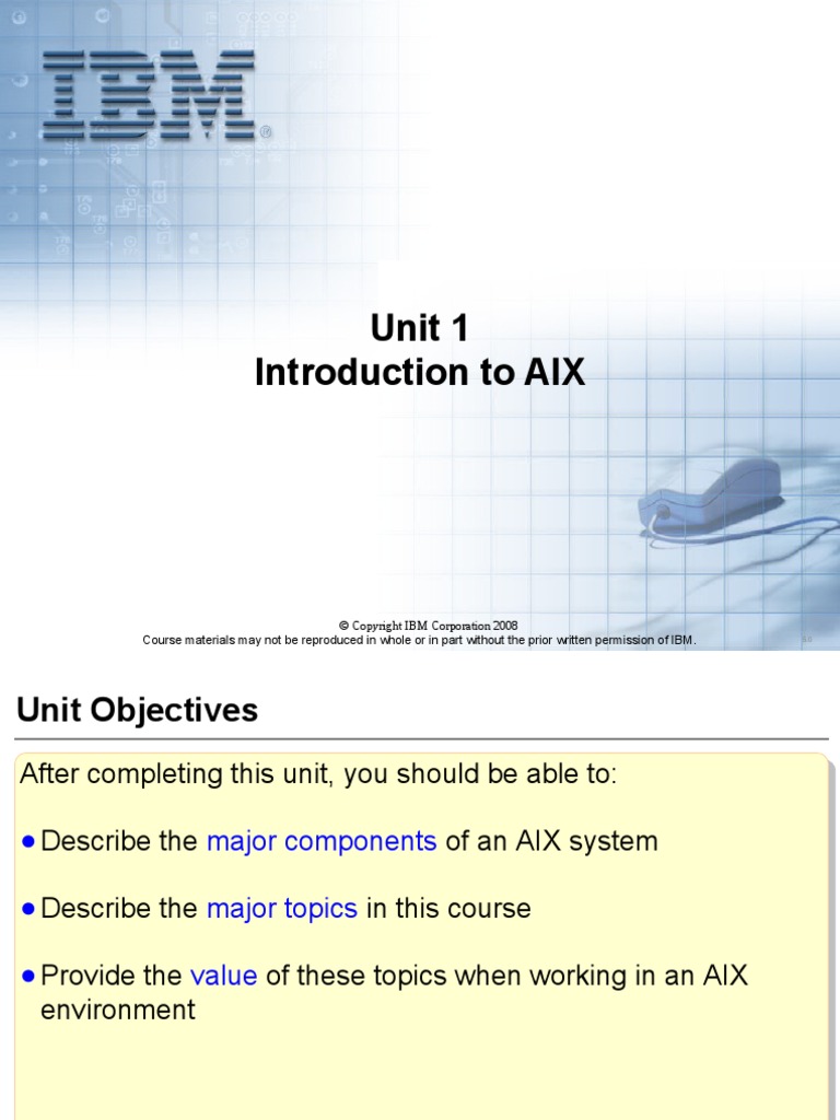 Unit 1 Introduction To Aix Pdf Shell Computing Operating System