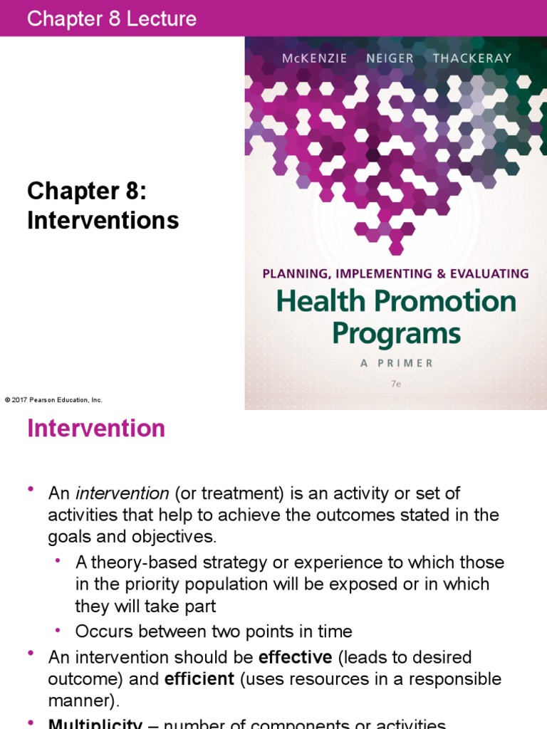 Interventions: © 2017 Pearson Education, Inc | PDF | Health Education ...