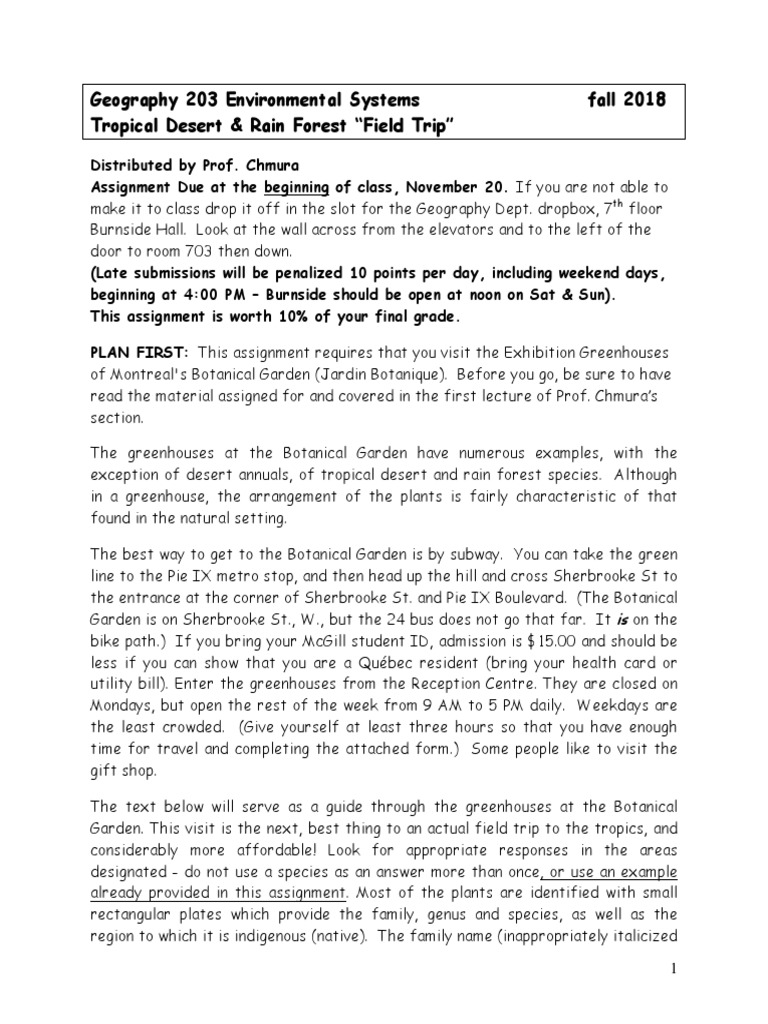 Assignment 2018 | PDF | Trees | Species