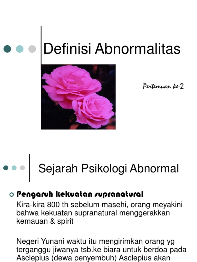 Definisi dan Sejarah Abnormalitas | PDF