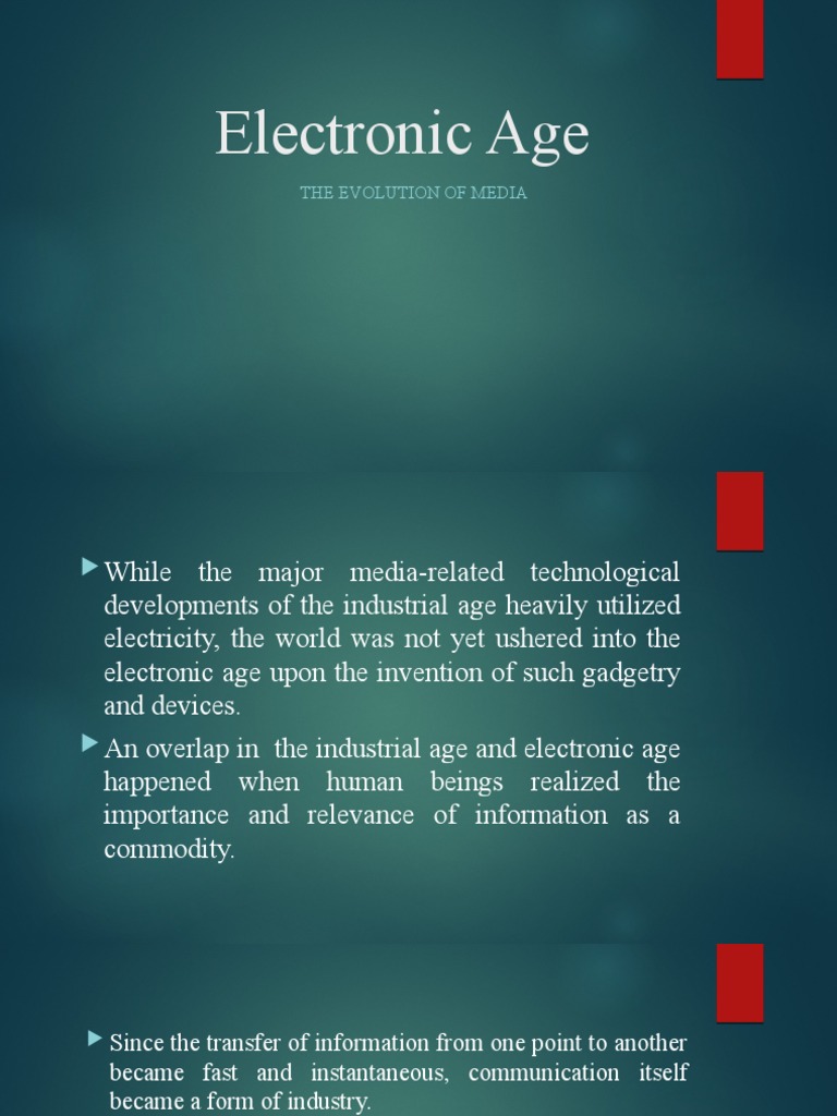 Electronic Age: The Evolution of Media | PDF | Radio | Television
