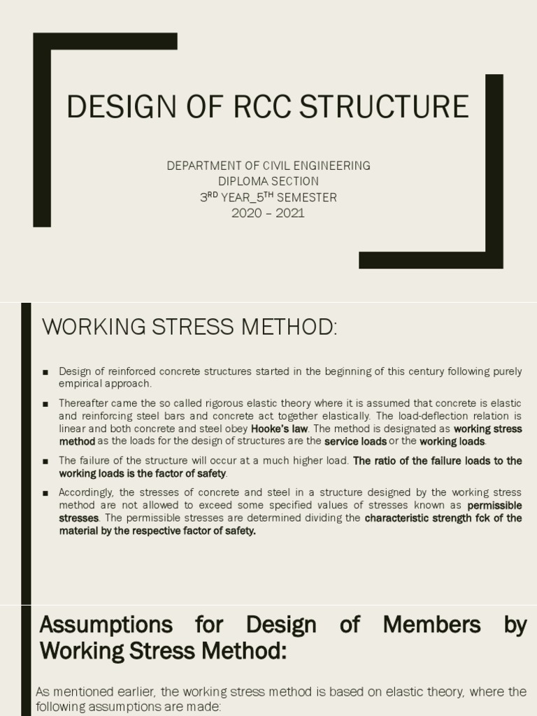 Design of RC Structure - Day 4 | PDF | Bending | Stress (Mechanics)