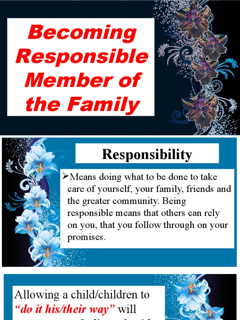 Becoming Responsible Member of The Family | PDF | Lifestyle