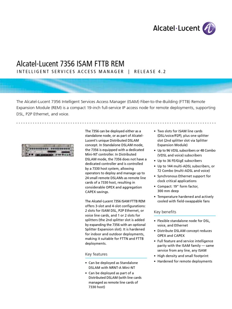 7356 Isam en DS R42 PDF | PDF | Digital Subscriber Line | Wavelength ...