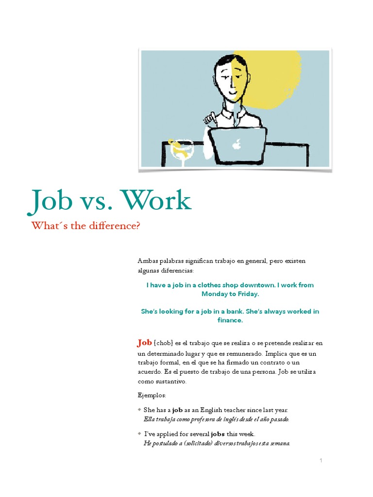 Job vs. Work | PDF | Labor | Idiomas