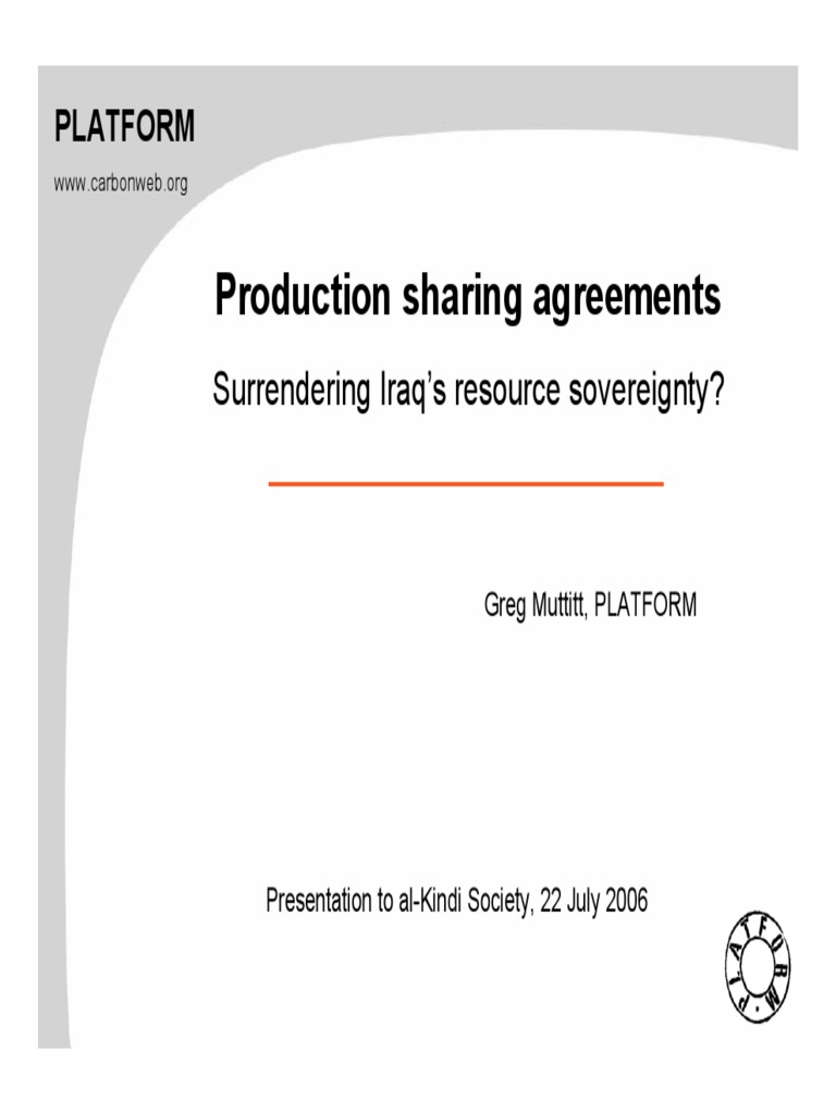 Production Sharing Agreements | PDF | Iraq | Sovereignty