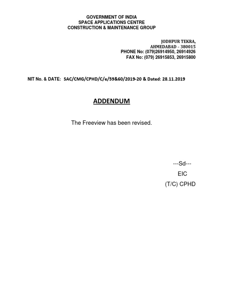 Addendum PDF | PDF