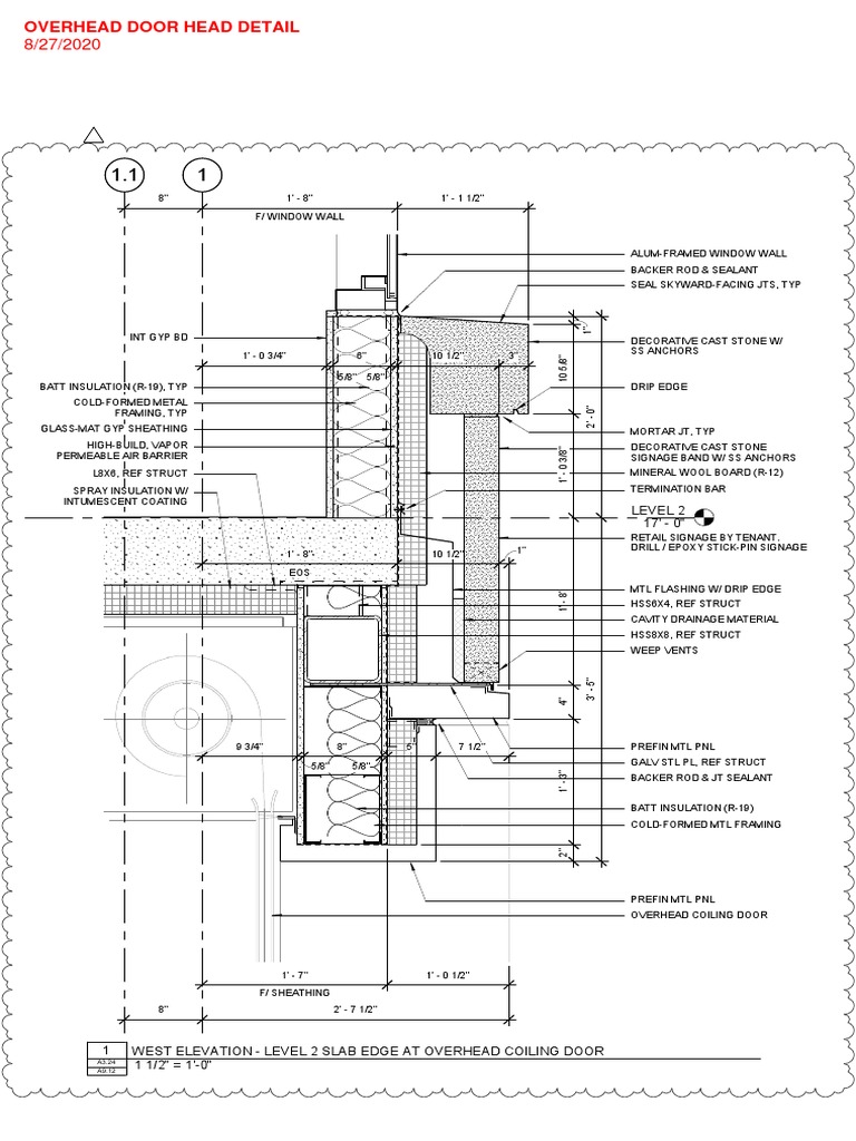2020 0827 - Overhead Door Head Detail | PDF | Insulators | Building ...