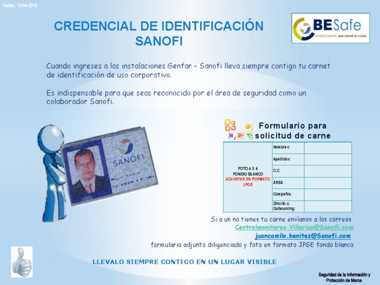 Credencial Corporativa Sanofi | PDF