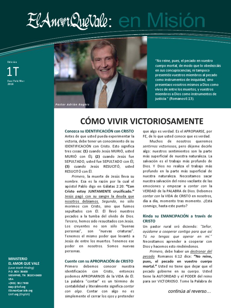 Vida Victoriosa | PDF | Cristo (título) | Pecado