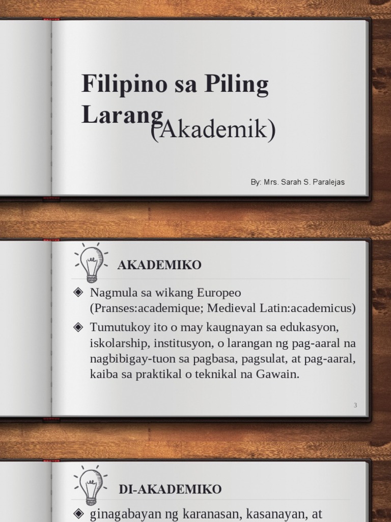 Filipino (Akademik) | PDF