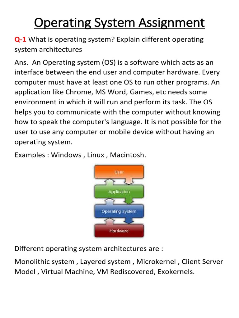 Operating System Assignment | PDF | Thread (Computing) | Operating System
