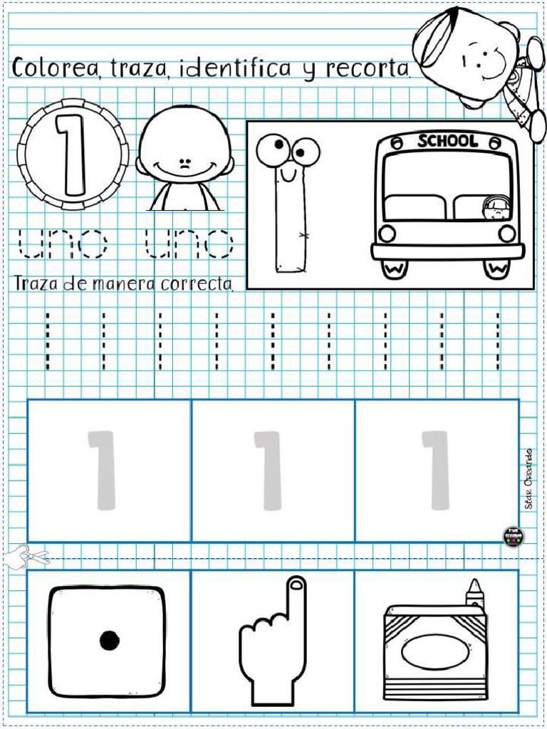 Recort, Traza y Pega Los Numeros y Letras PDF | PDF