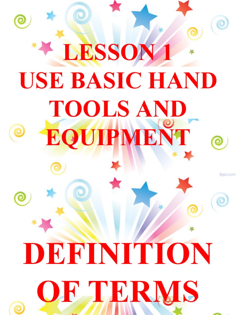 LESSON 1 Definition of Terms | PDF | Home & Garden