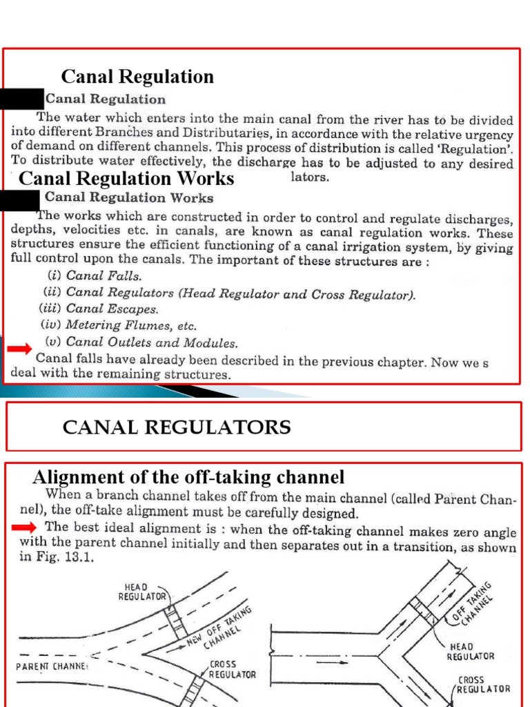 Canal Head and Cross Regulator Design | PDF