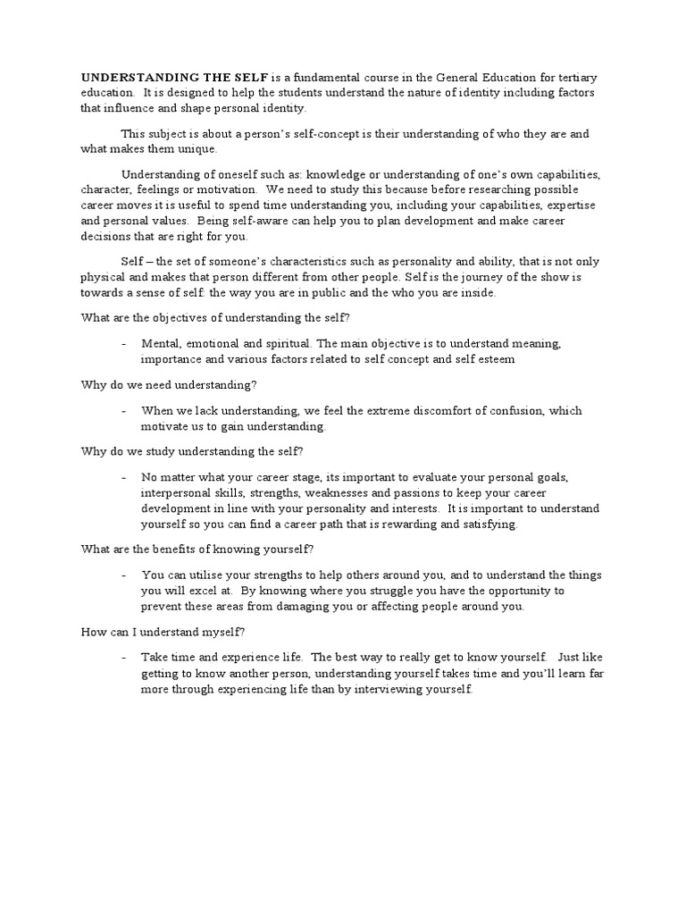 Understanding Personal Identity and Self | PDF