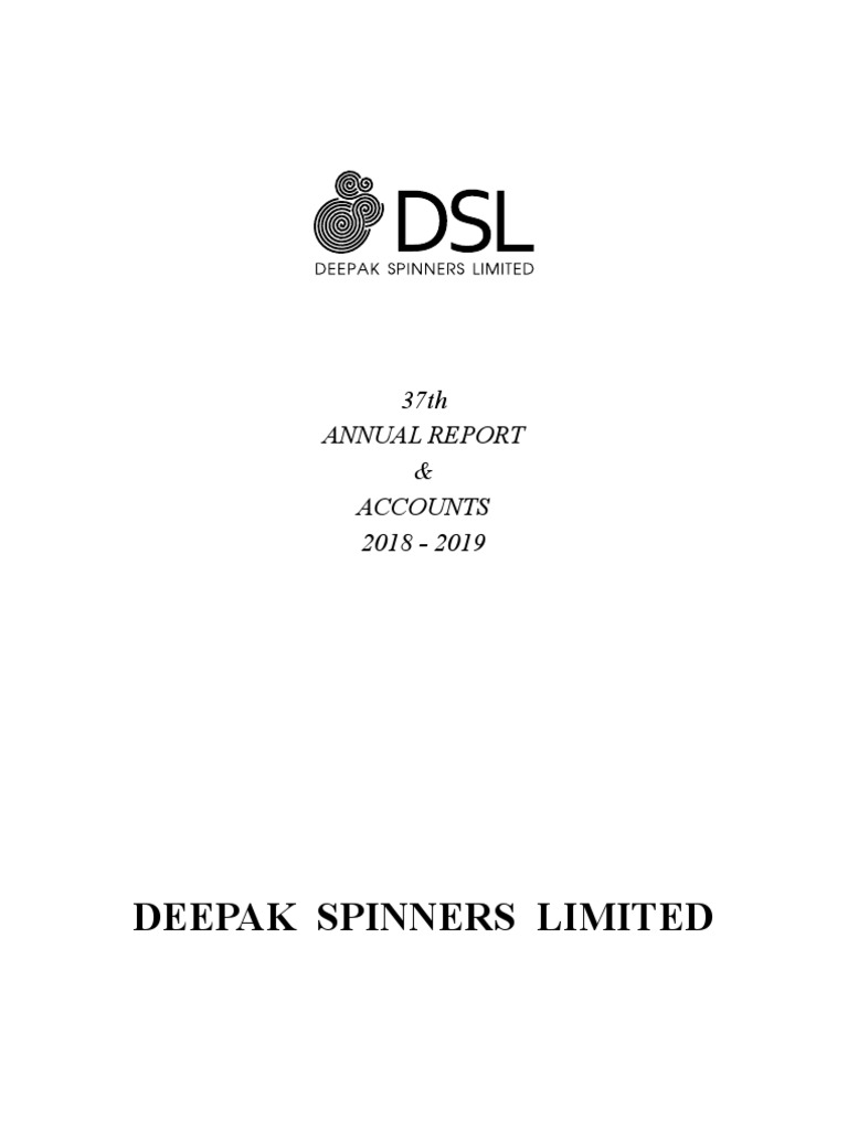 Deepak Spinners Ltd Annual Report 2019 | PDF | Internal Control | Audit