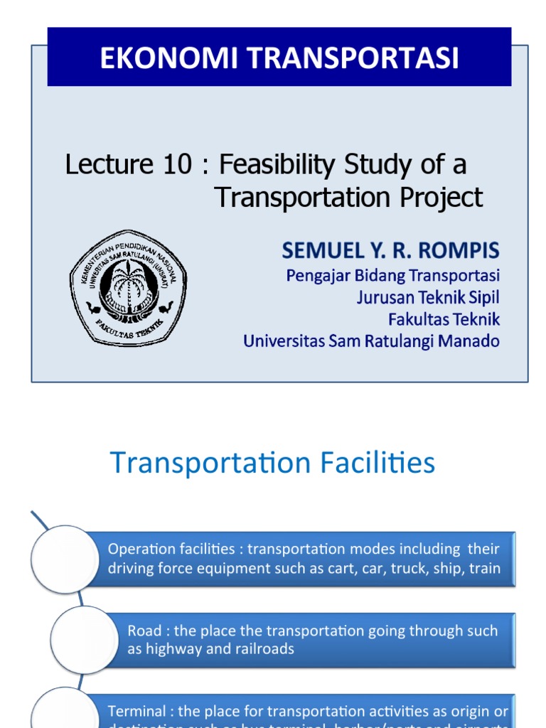 Transportation Project Feasibility Study | PDF | Transport | Mode Of ...