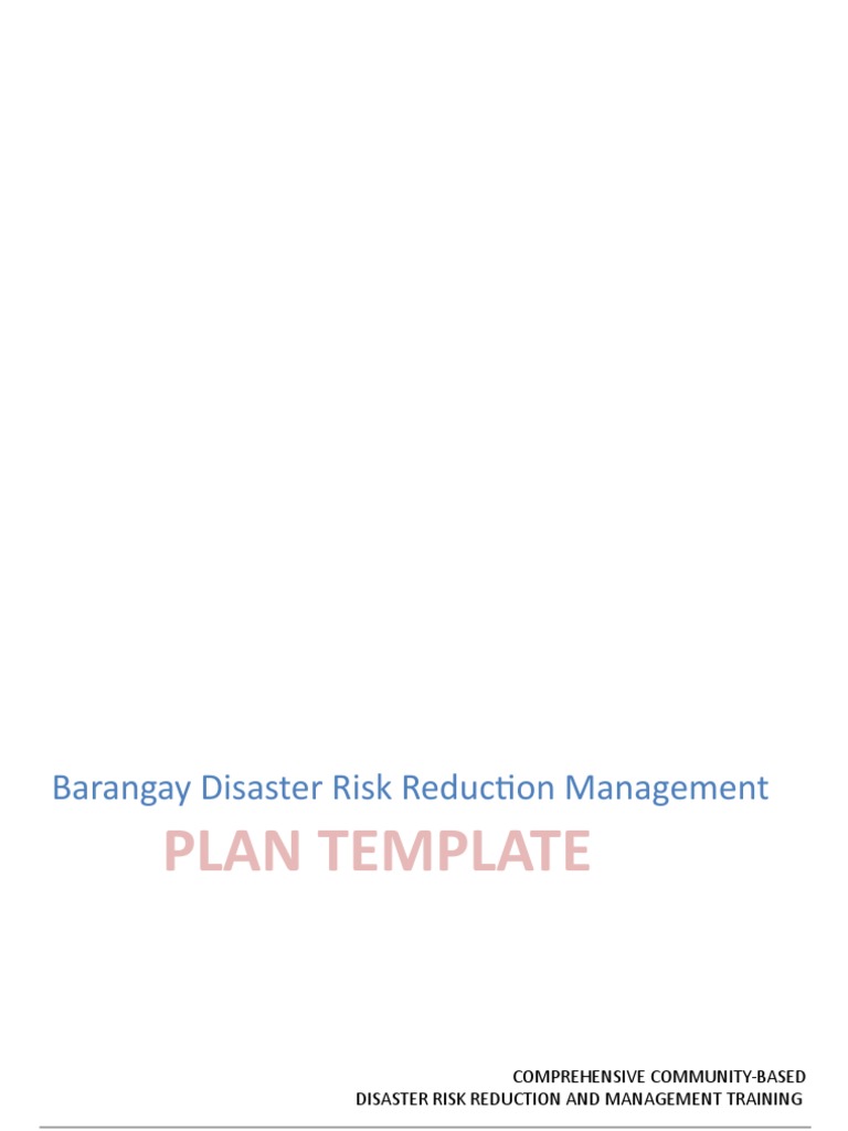 BDRRM Plan Template | PDF | Finance & Money Management