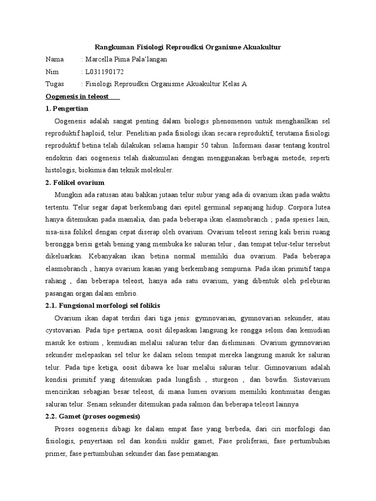 Oogenesis | PDF | Kesehatan Holistik | Sains & Matematika