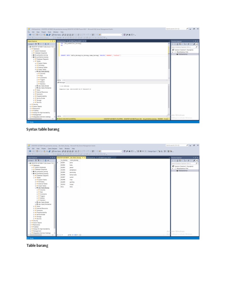 Database Pembelian Barang | PDF