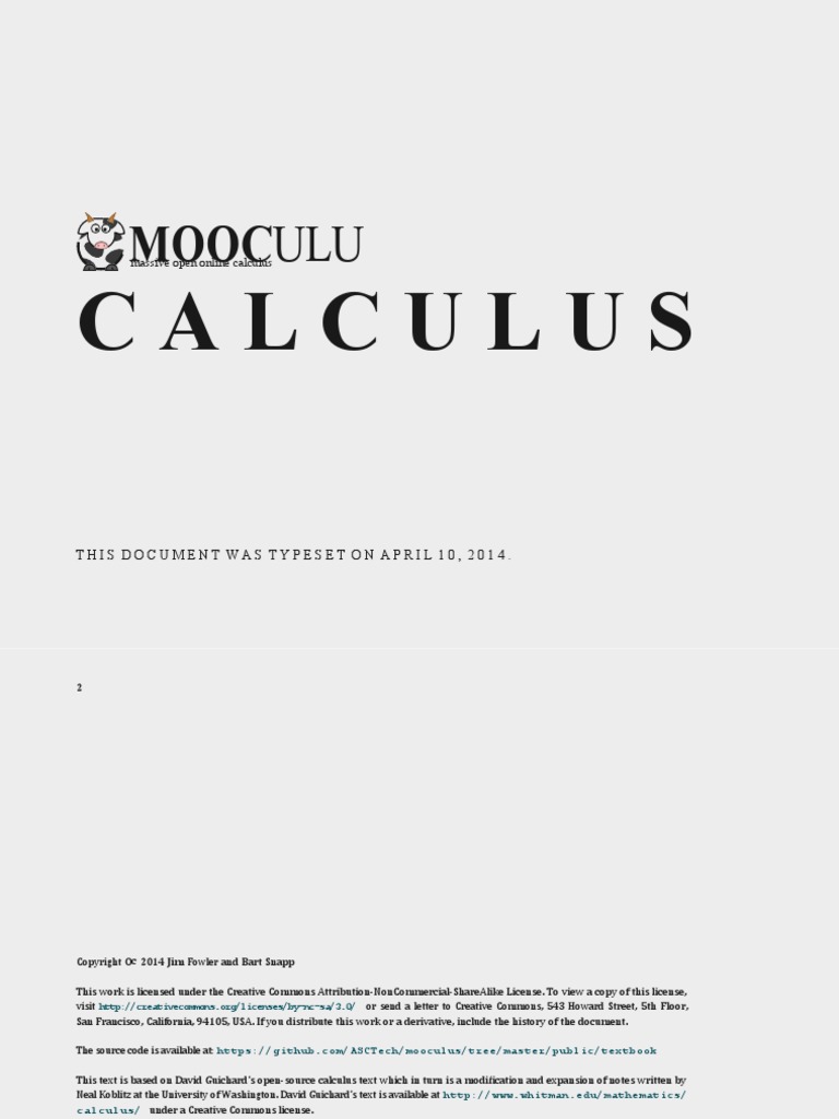 Mooculus | PDF | Function (Mathematics) | Calculus
