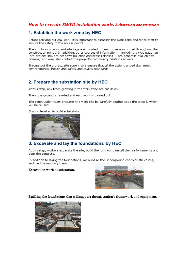 SWYD Substation Installation Guide | PDF | Electrical Substation ...