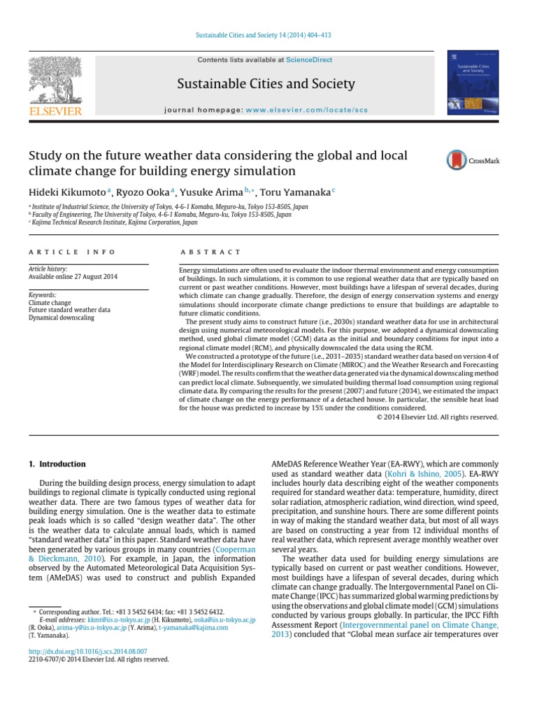 Study On The Future Weather Data Considering The Global and Local ...