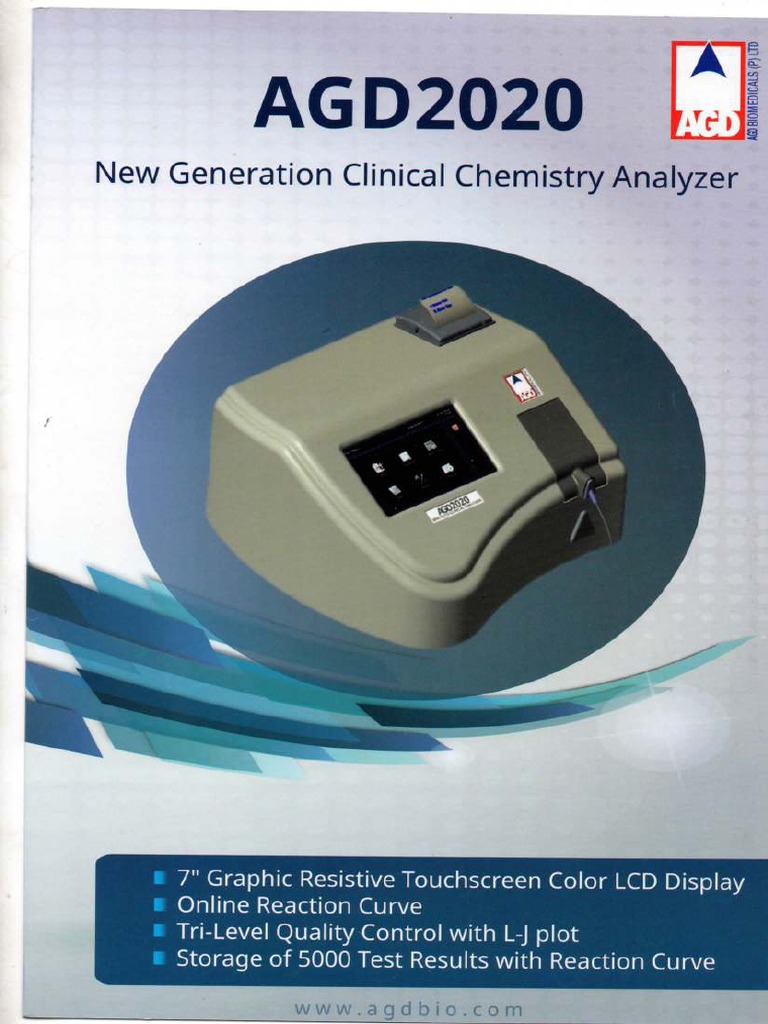 Agd 2020 Biochemistry Analyser | PDF
