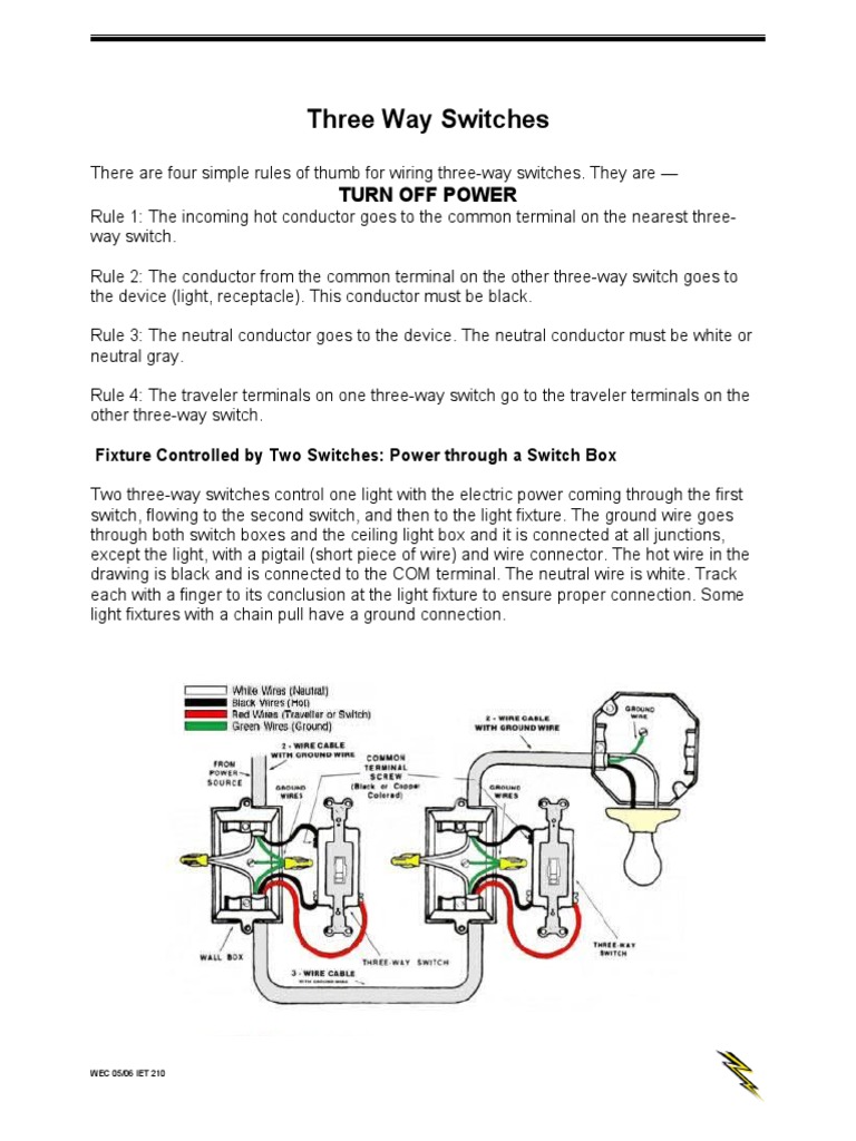 Wiring Three-Way Switches | PDF | Electrical Wiring | Switch