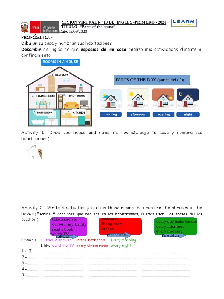 Parts of A House | PDF | Artes del Lenguaje y Comunicación