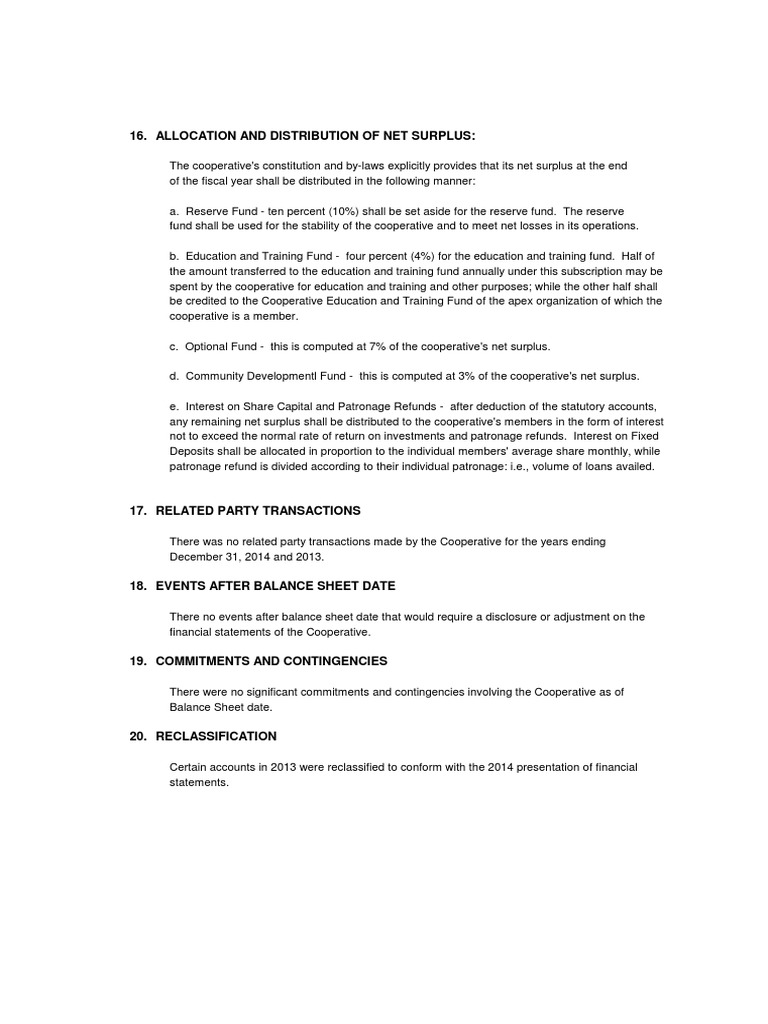 1 Allocation and Distribution of Net Surplus | PDF | Business | Social ...