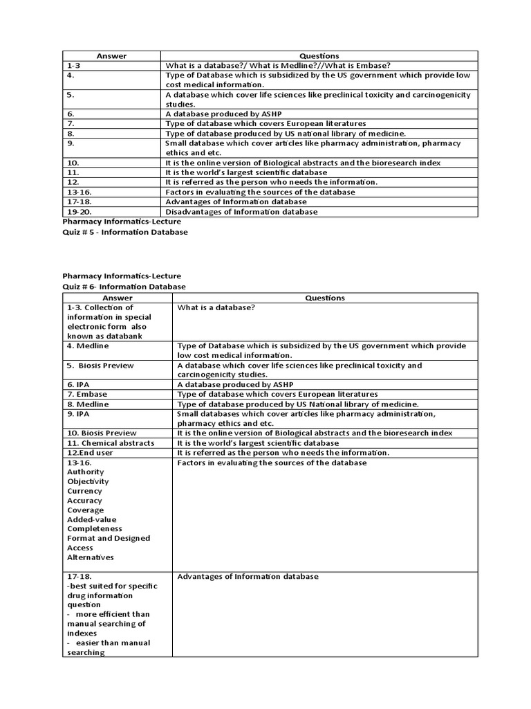 Q5 - Information Database | PDF | Databases | Information Retrieval