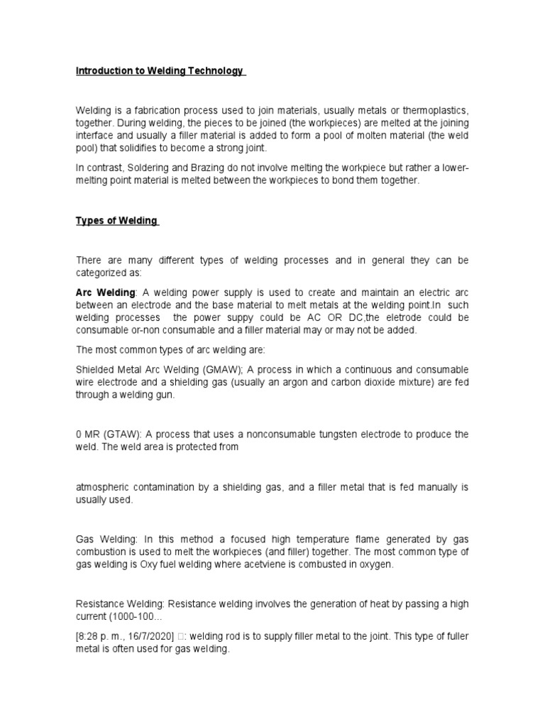 Introduction to Welding Types | PDF | Welding | Construction