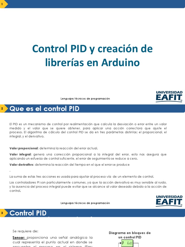 Control PID y Creacion de Librerias | PDF | Programación de ...