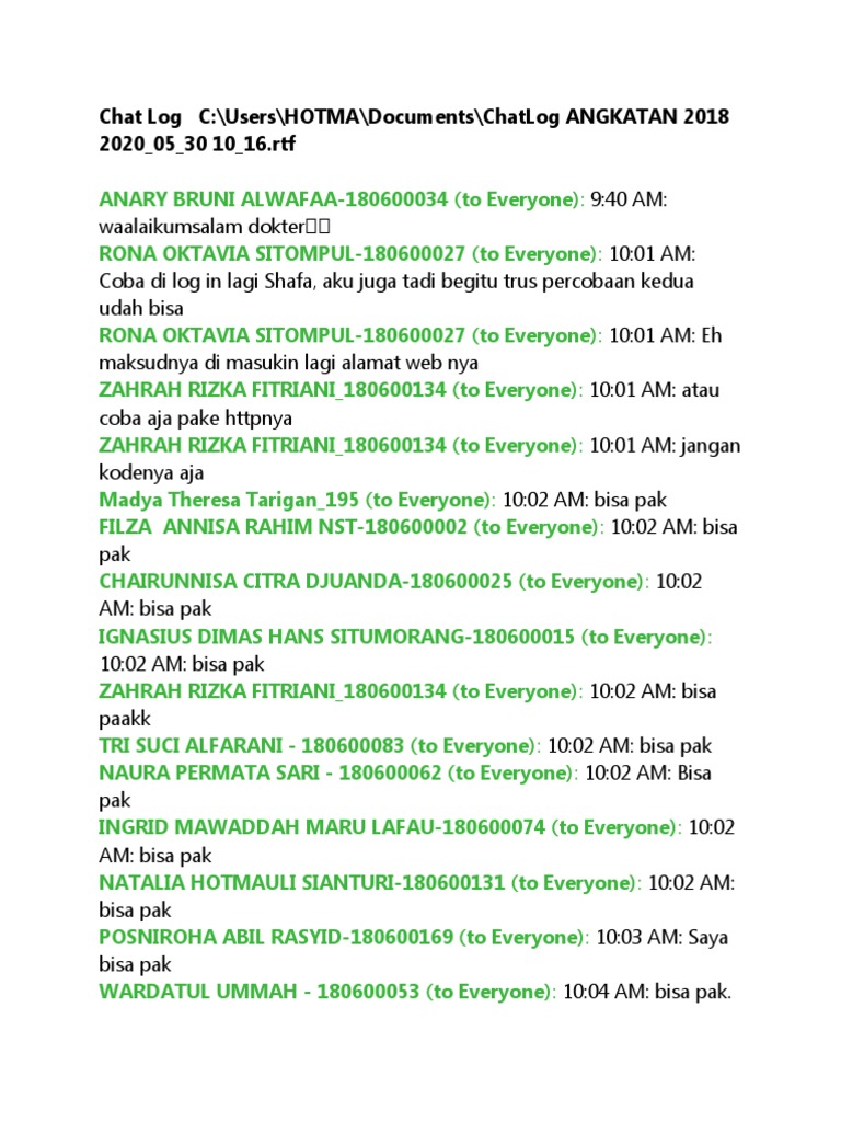 Chat Log: Student Technical Support | PDF
