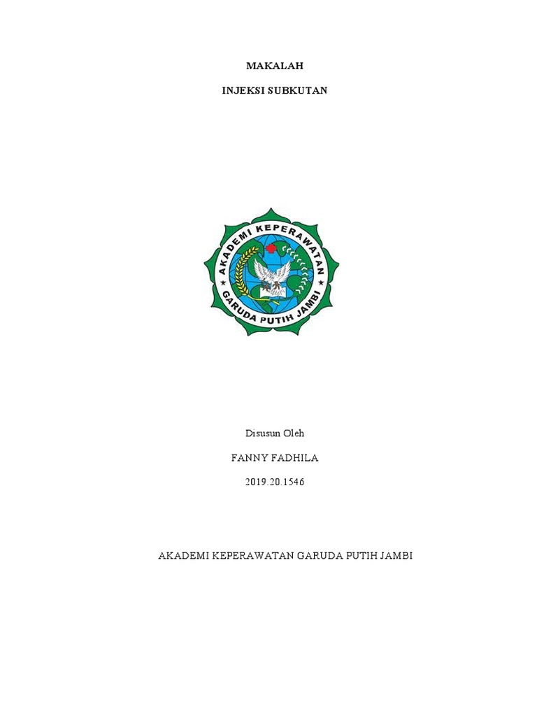 Panduan Injeksi Subkutan dalam Keperawatan | PDF | Kesehatan Holistik