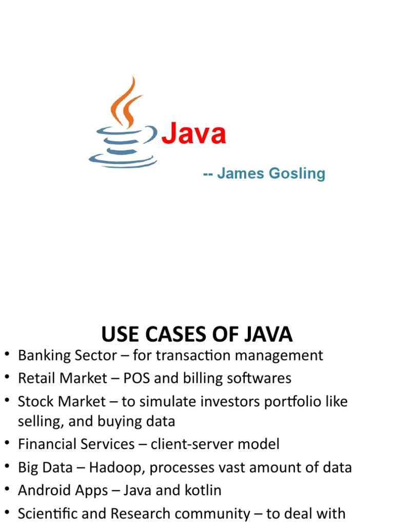 Java Presentation | PDF | Java (Programming Language) | Computing Platforms
