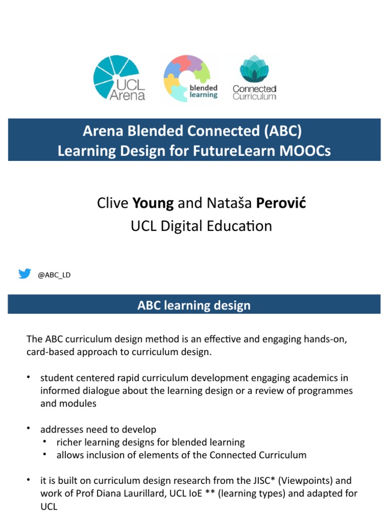 Arena Blended Connected (Abc) Learning Design For Futurelearn Moocs ...